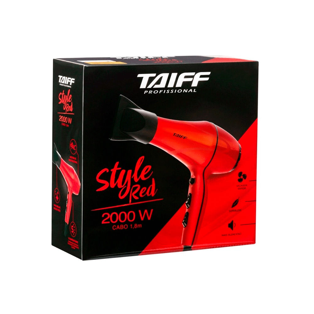 Secador de Cabelos Taiff Style 2000W Vermelho - Tvlar