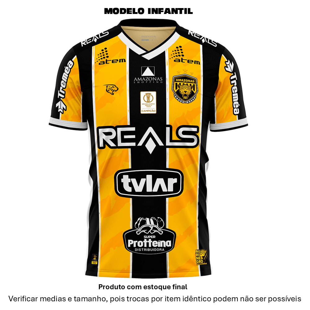 Camisa Oficial Amazonas FC IV Infantil Tamanho 10 Anos - Tvlar
